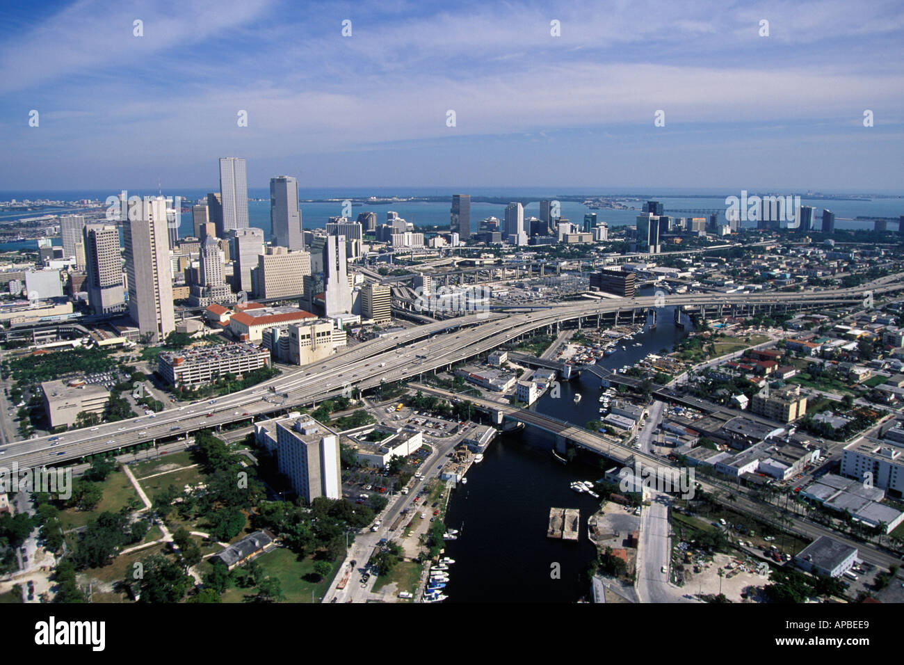 Aerial view of Miami Florida Stock Photo - Alamy