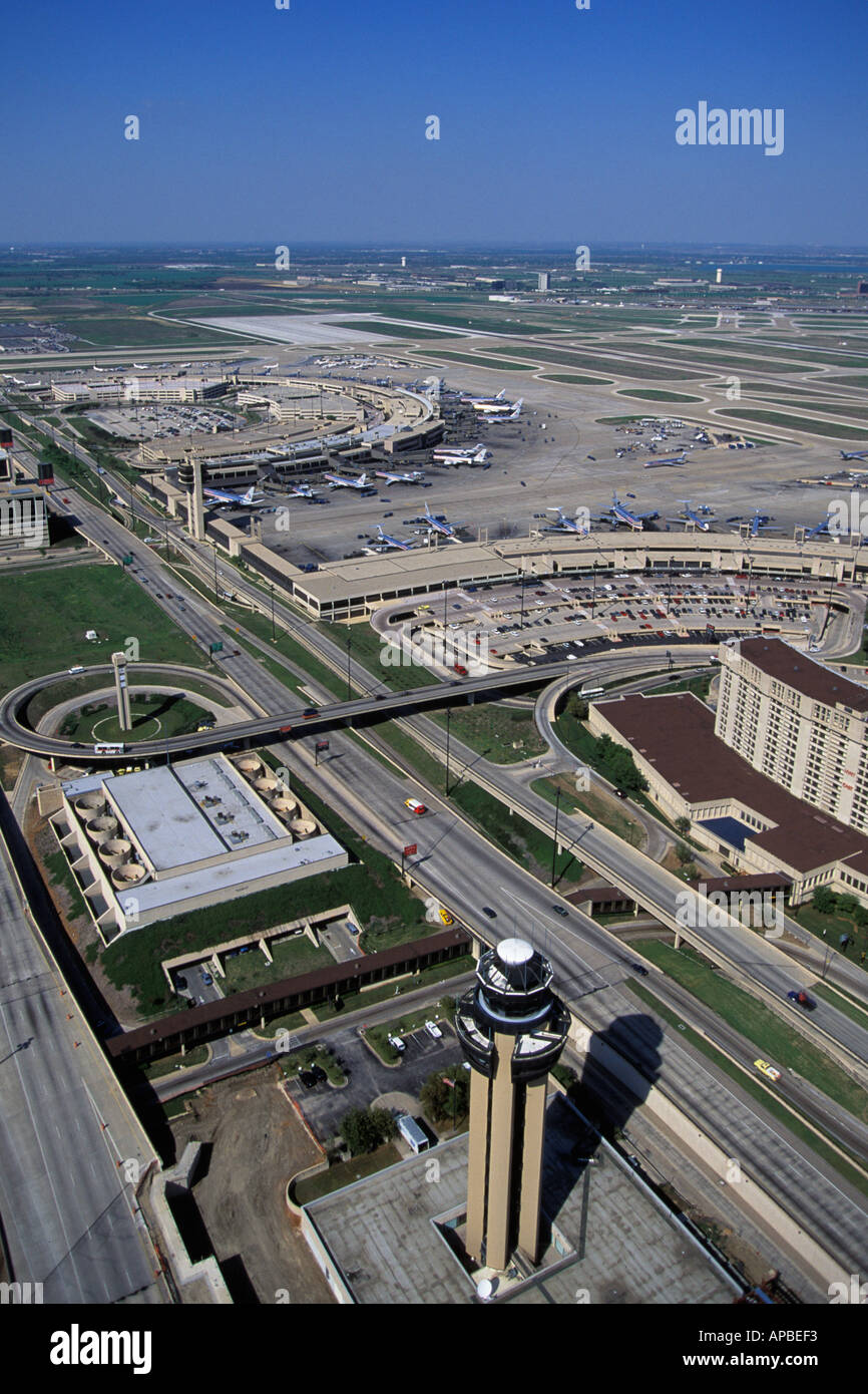 Aerial view of DFW Dallas Fort Worth Airport Texas Stock Photo - Alamy
