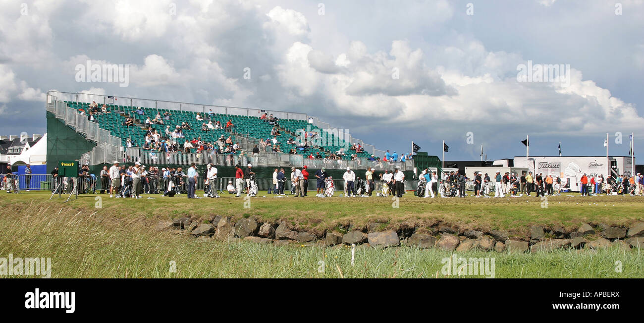 Practice range at the british Open golf championship 2007 Stock Photo ...