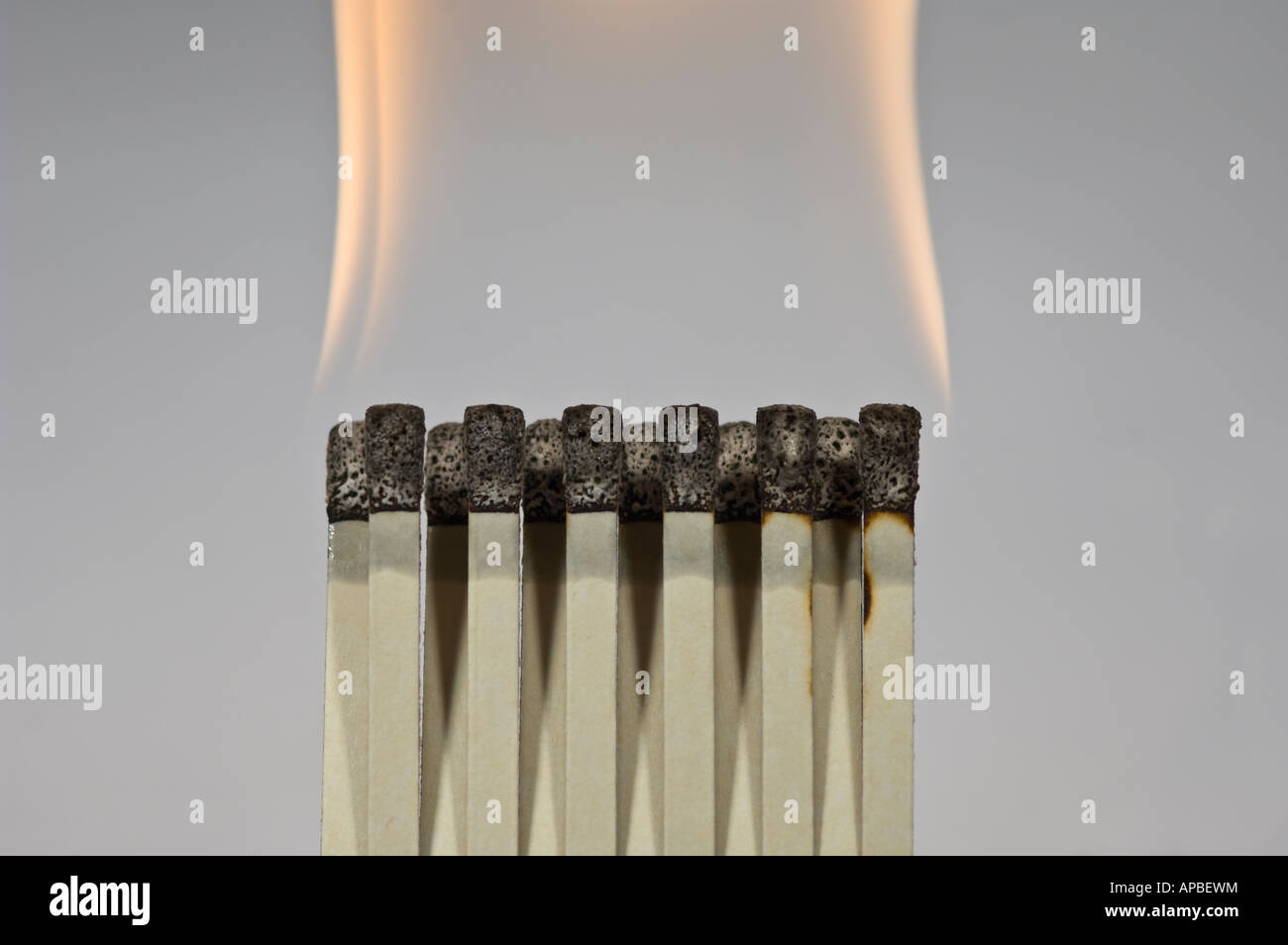 A burnt book of matches Stock Photo - Alamy