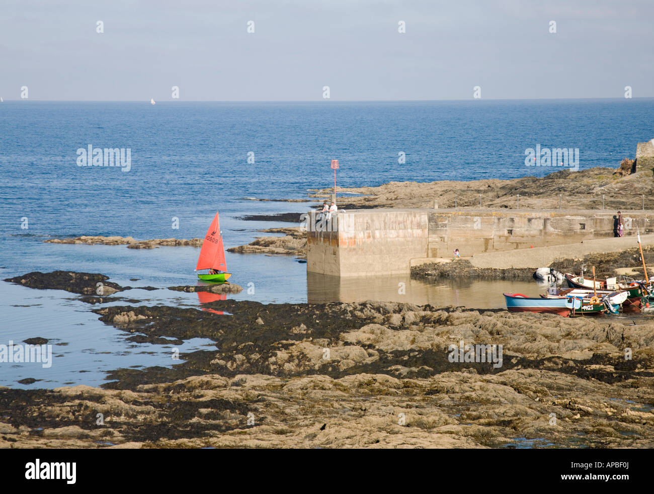 Harbour at Portscatho Cornwall Stock Photo - Alamy