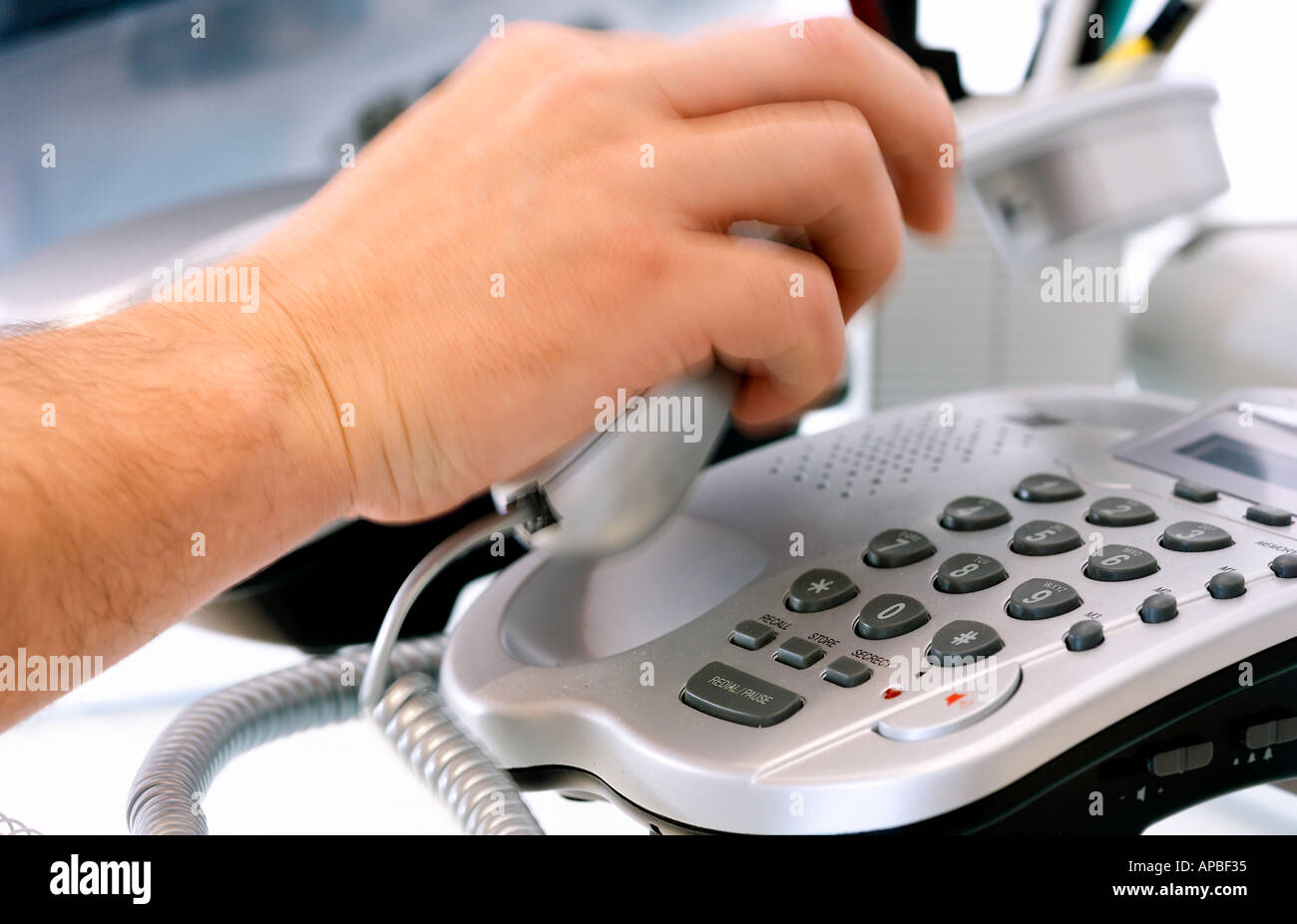 Pick up the phone receiver hi-res stock photography and images - Alamy