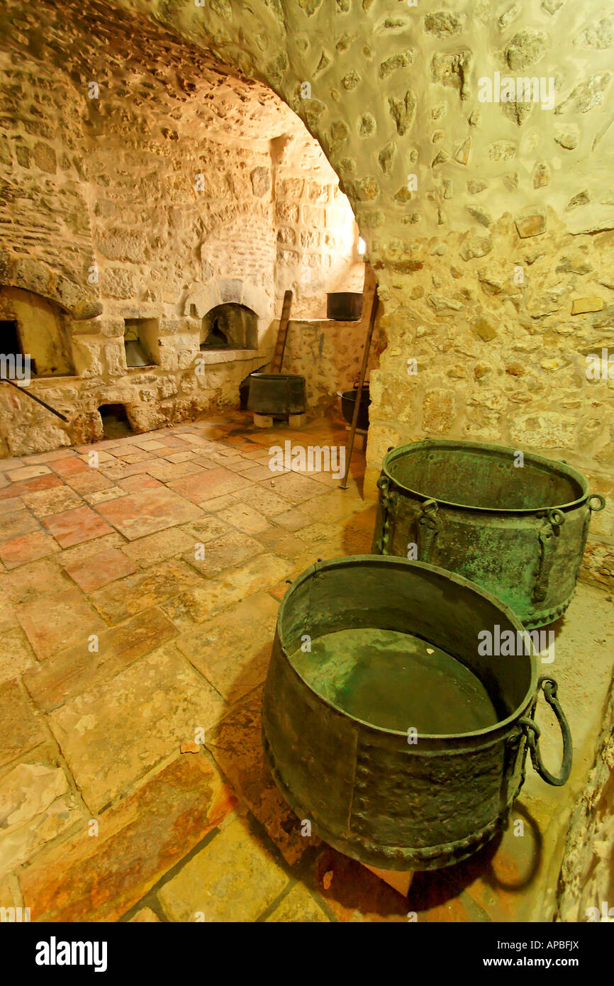 Israel Jerusalem The old kitchen in the Monastery of the Cross Stock ...