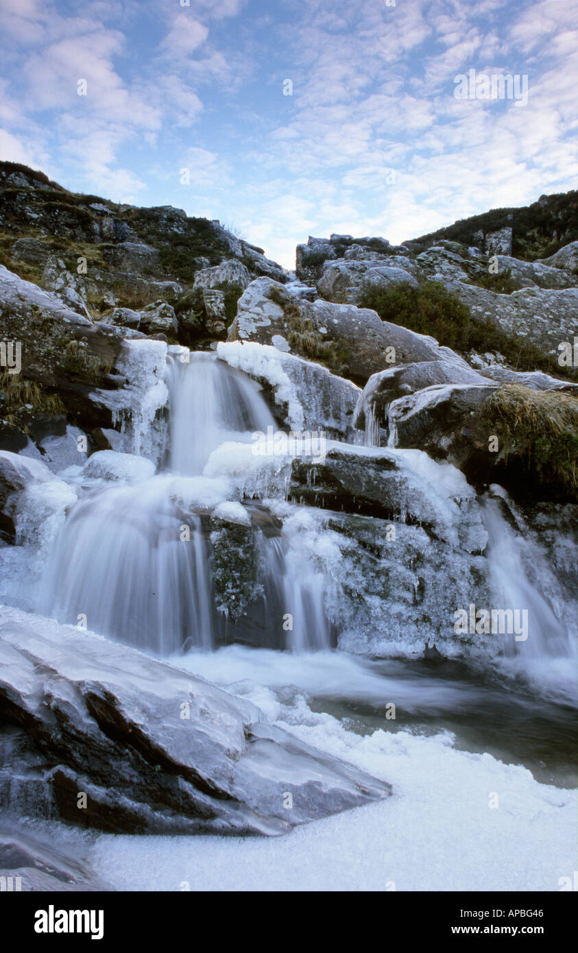 Frozen Waterfall, Glen Lyon, Highland Region, Scotland, UK Stock Photo ...