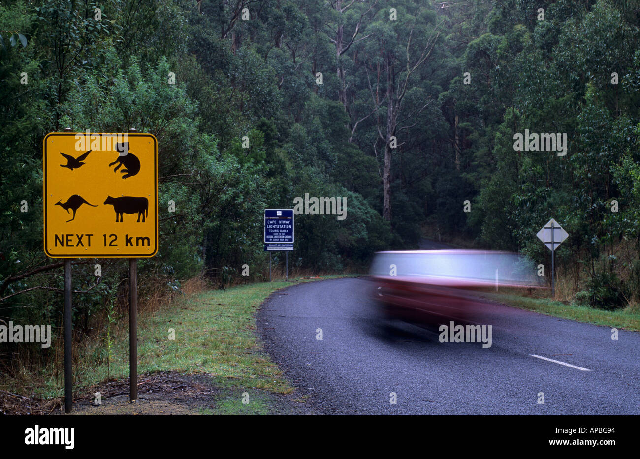 Wildlife warning signs Victoria Australia Stock Photo - Alamy