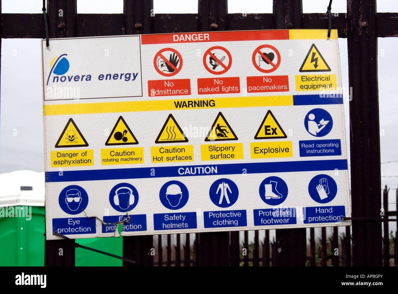 warning sign for various dangers Stock Photo - Alamy