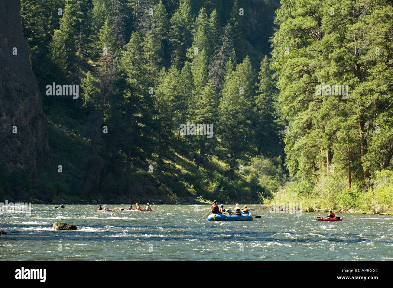 IDAHO Whitewater Rafting Middle Fork of the Salmon river Stock Photo ...