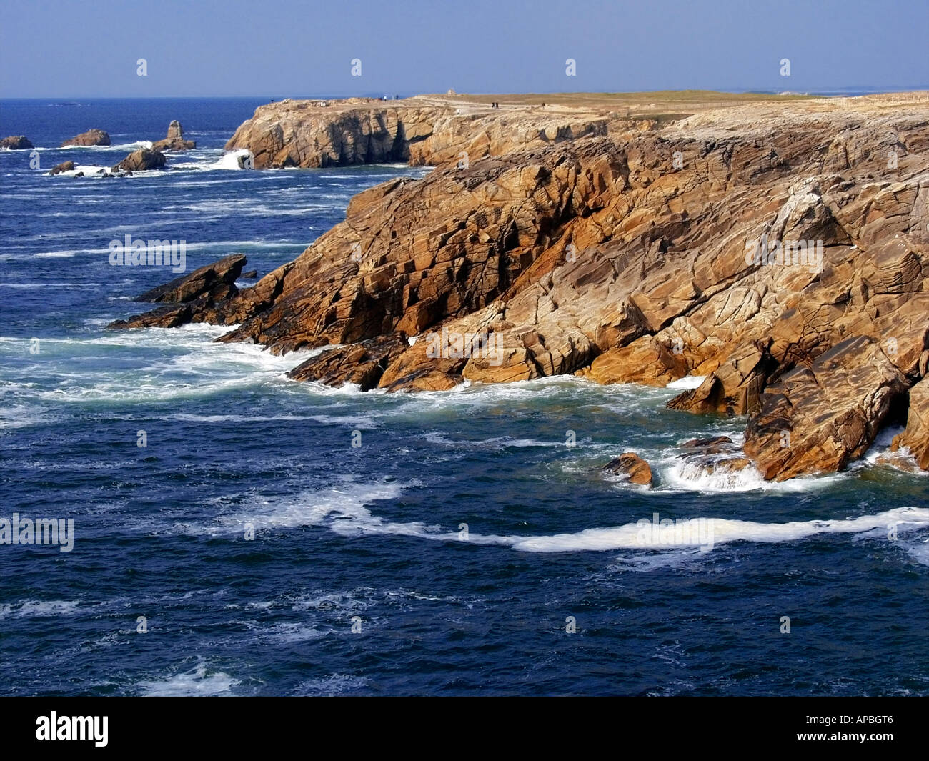 france morbihan quiberon peninsula cote sauvage presqu ile savage coast ...