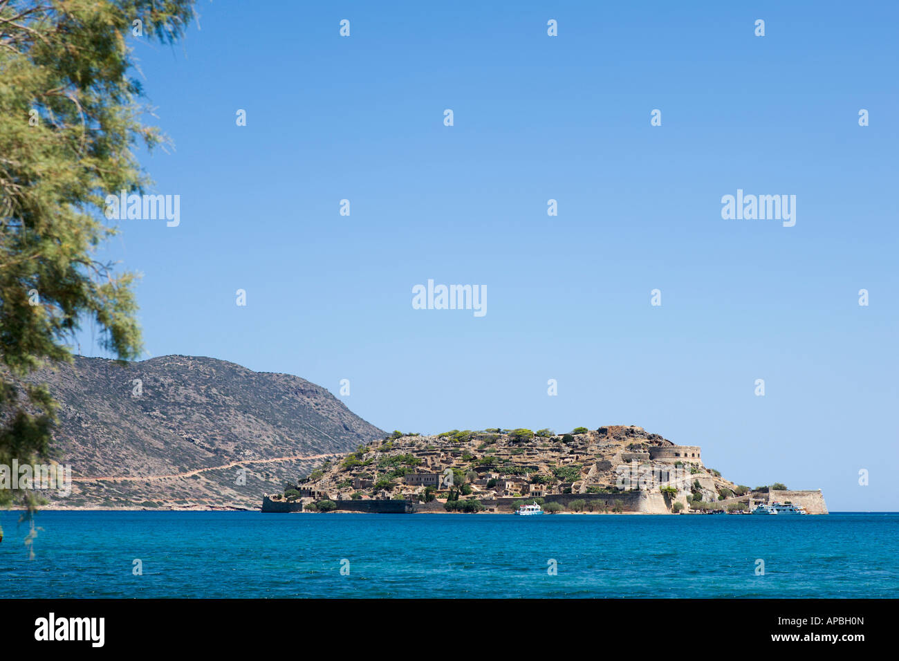 Elounda with spinalonga hi-res stock photography and images - Alamy
