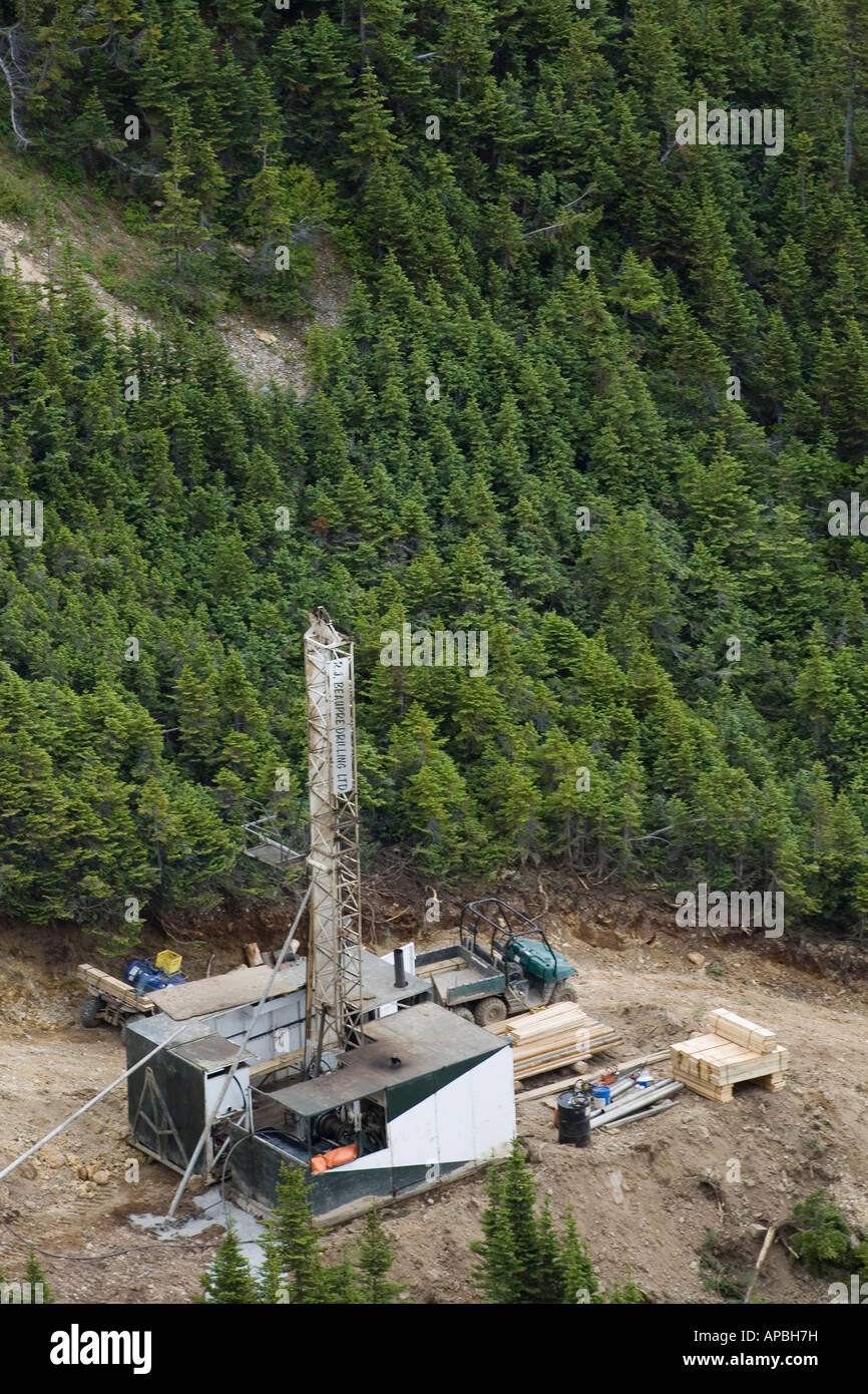 Mineral exploration drilling rig Astlais Mountain Smithers BC Stock ...