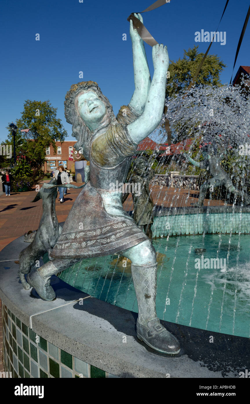 fountain at the visitor center in the German-American town of ...