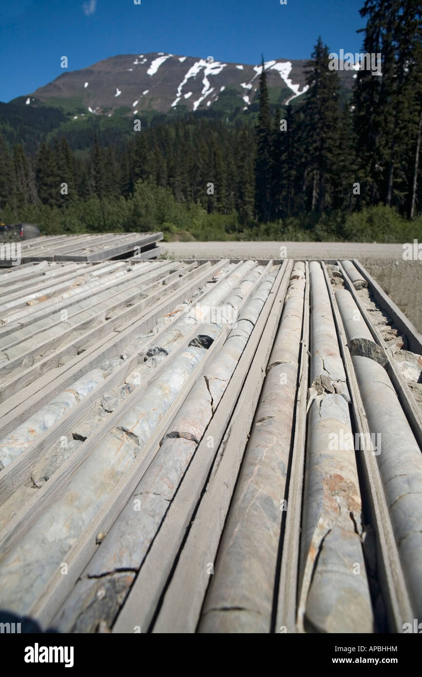 Mineral exploration core samples at Eskay Creek mine BC Stock Photo - Alamy