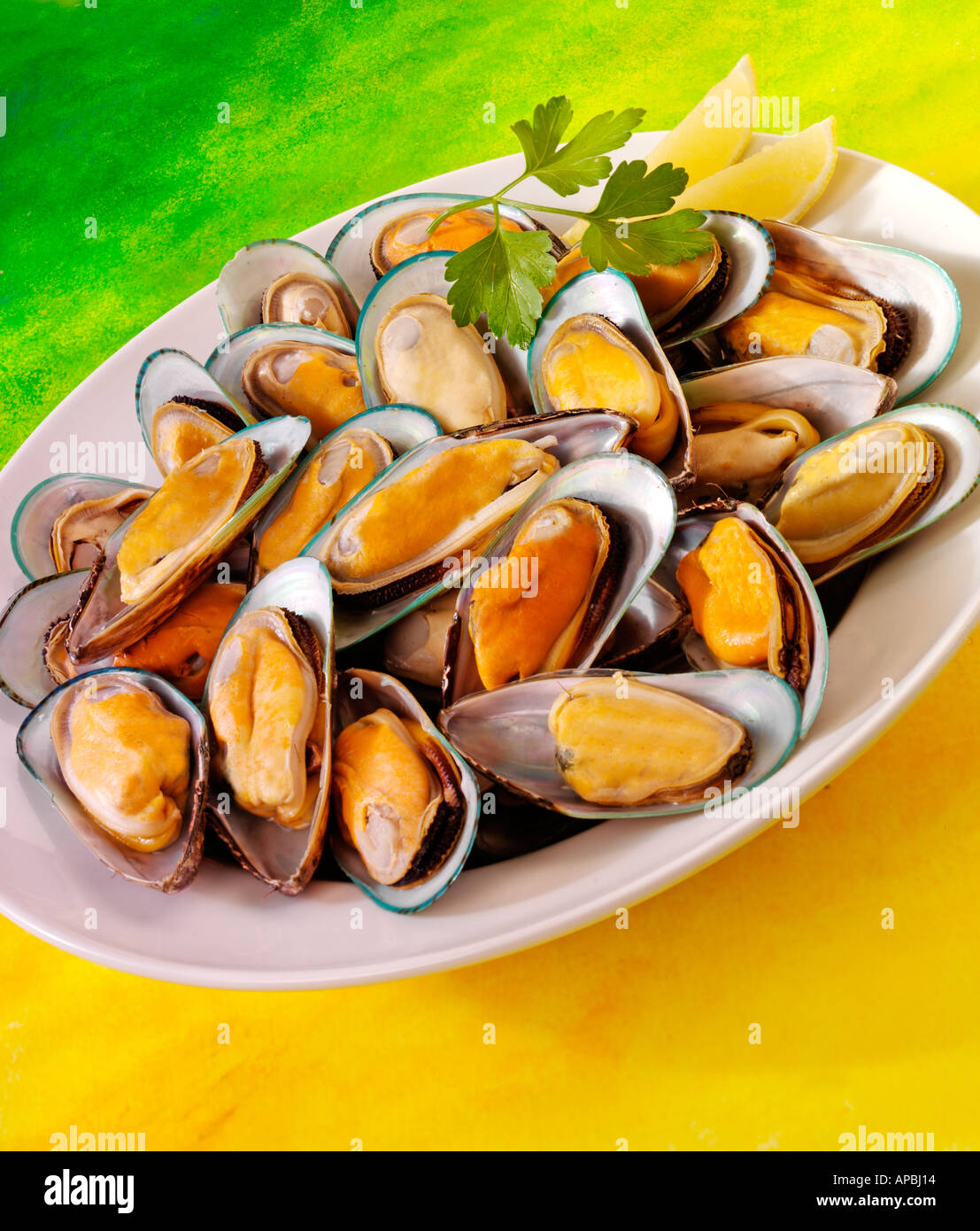 New zealand green shell mussels hi-res stock photography and images - Alamy
