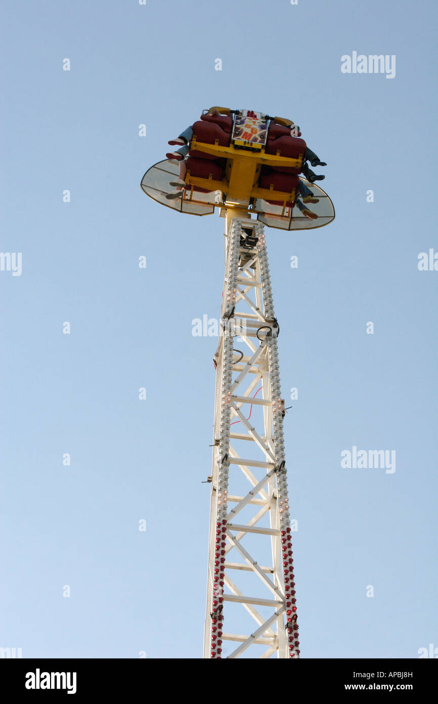 People on a Booster Bomber ride at a fairground, UK Stock Photo - Alamy