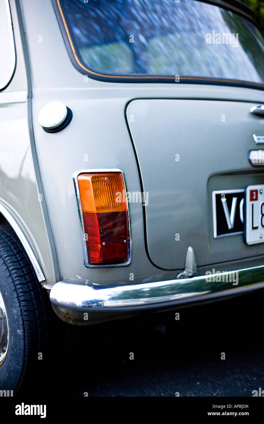A classic MINI, grey color, parked on the street Stock Photo - Alamy