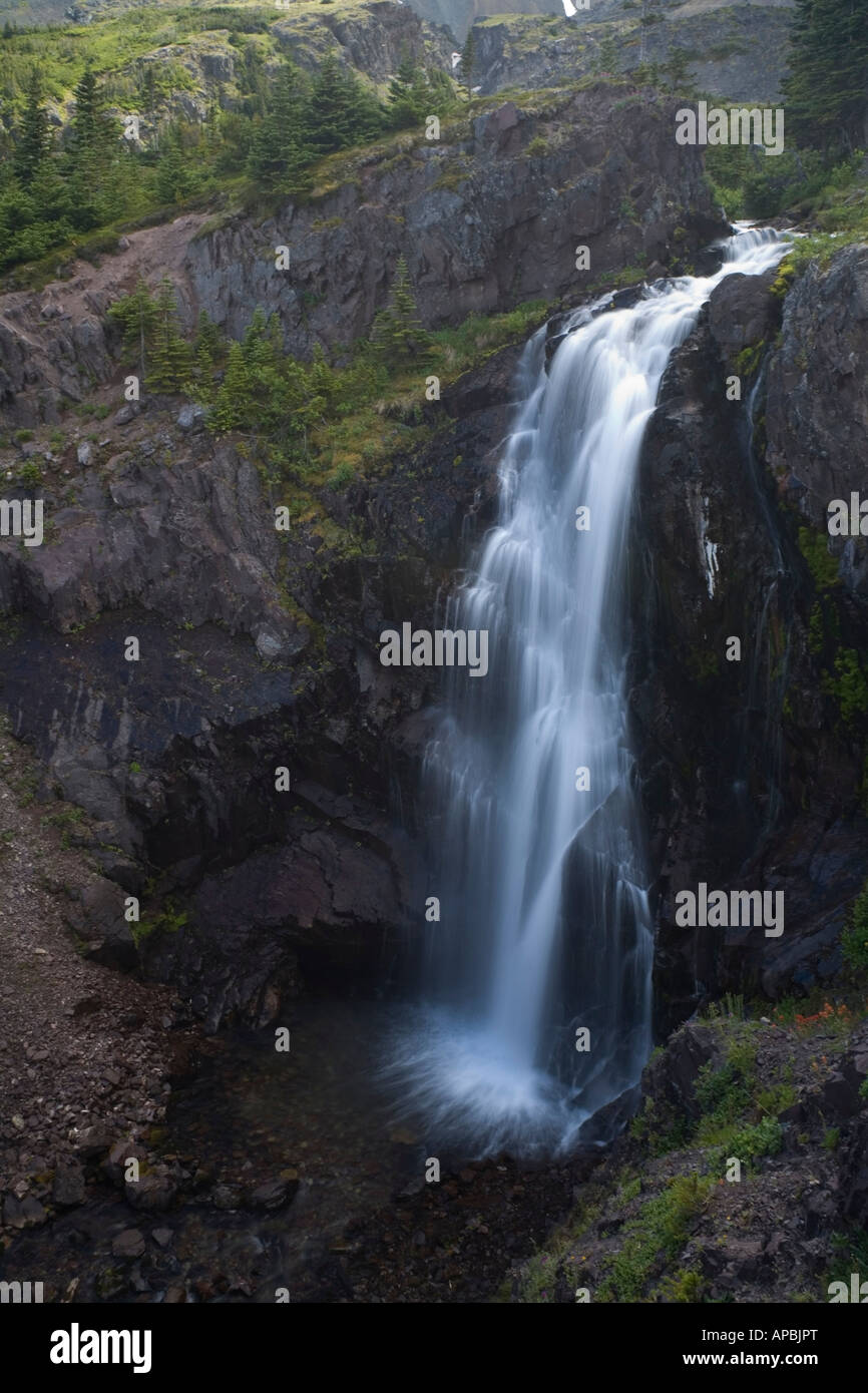 Waterfall on creek Hunters Basin Telkwa Mountains BC Stock Photo - Alamy
