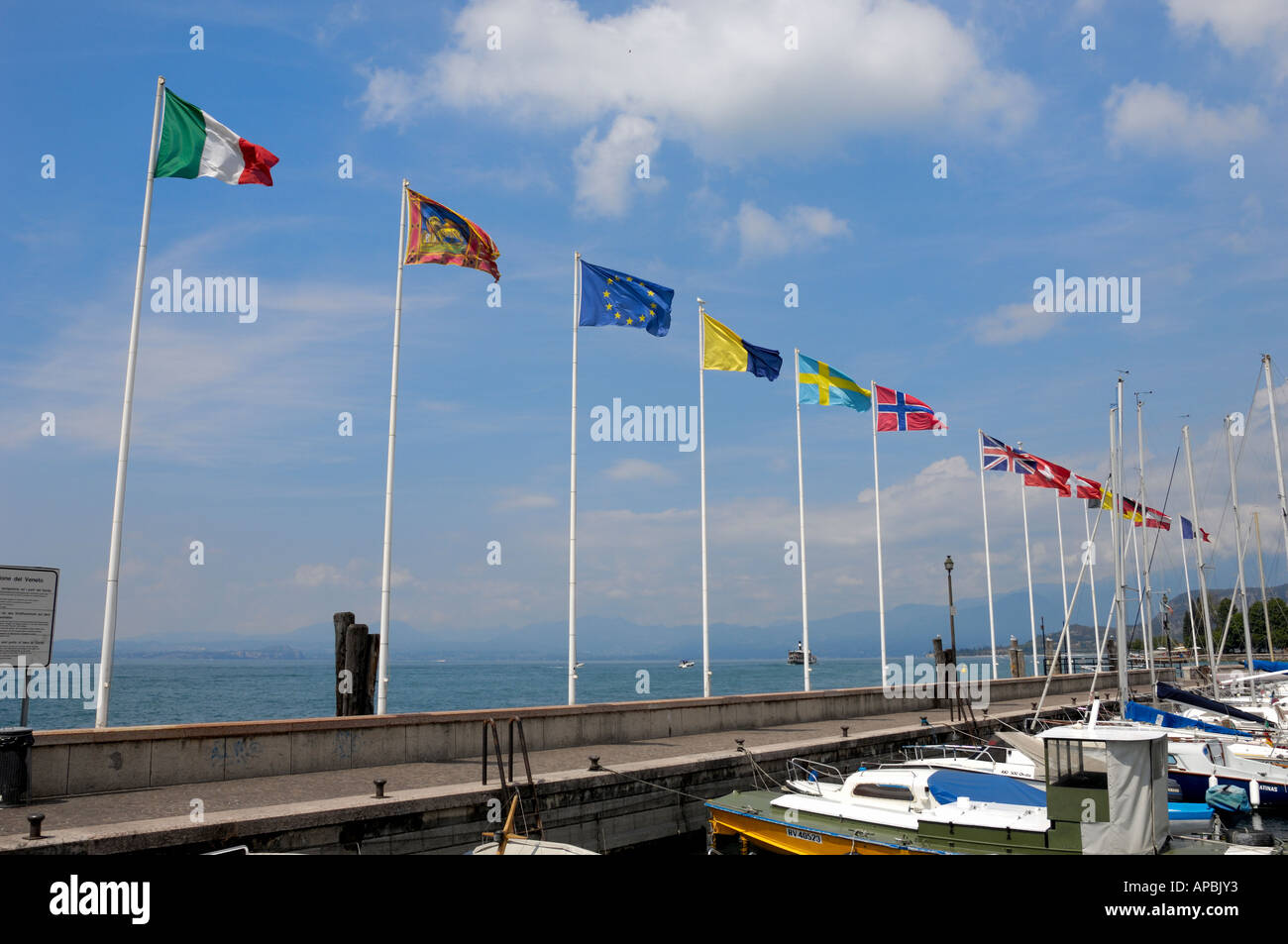 Flag on harbour wall hi-res stock photography and images - Alamy