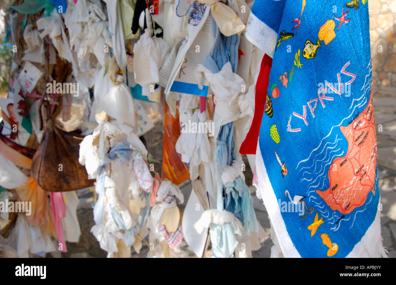 Memory tree with tokens of remembrance at Saint Elias Church on the ...