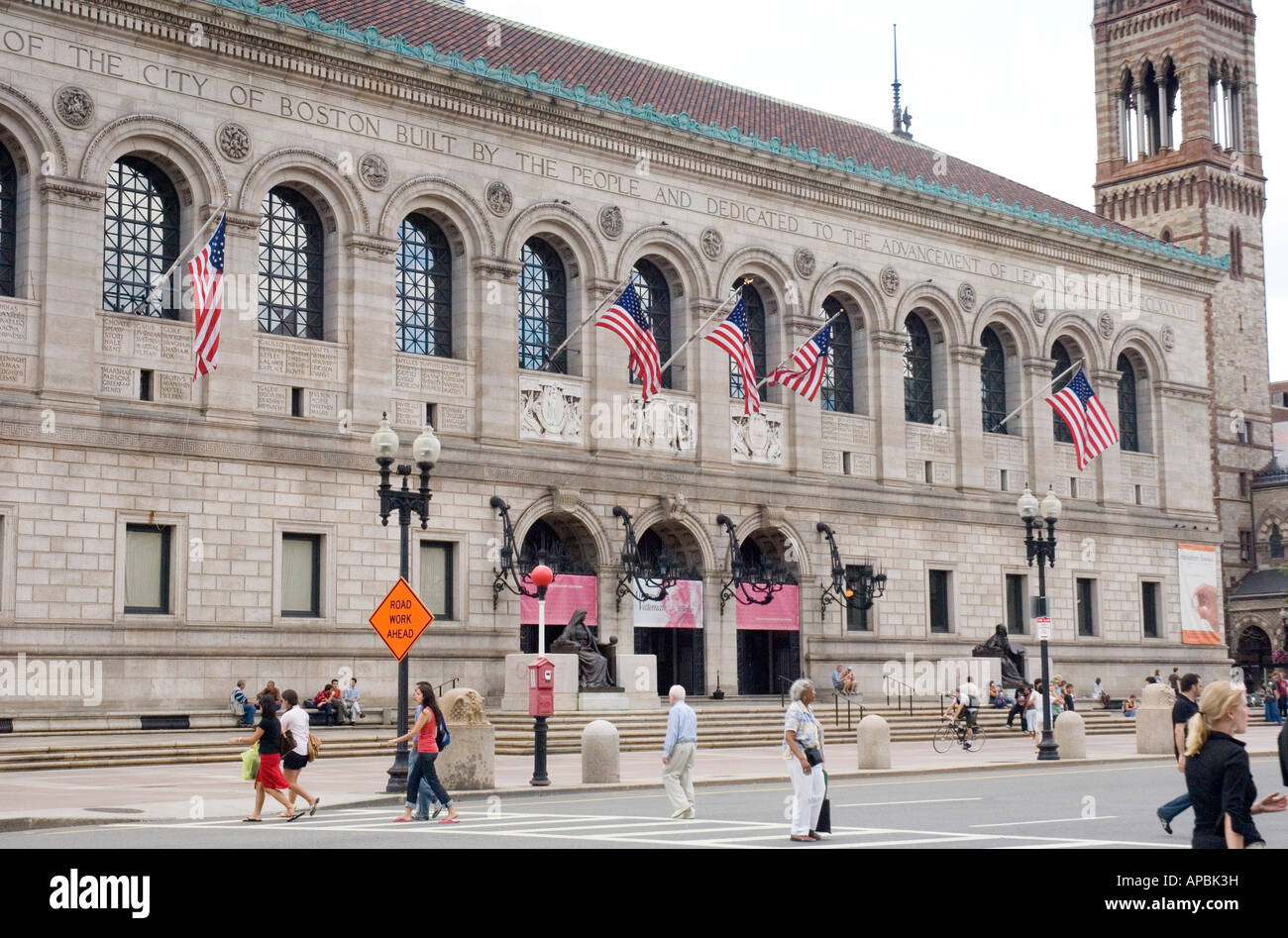 The Boston Public Library in Copley Square Stock Photo - Alamy