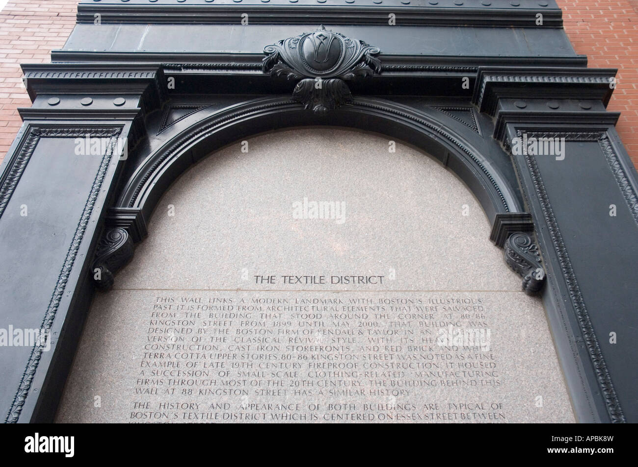 Textile District tribute in Chinatown Boston Stock Photo - Alamy