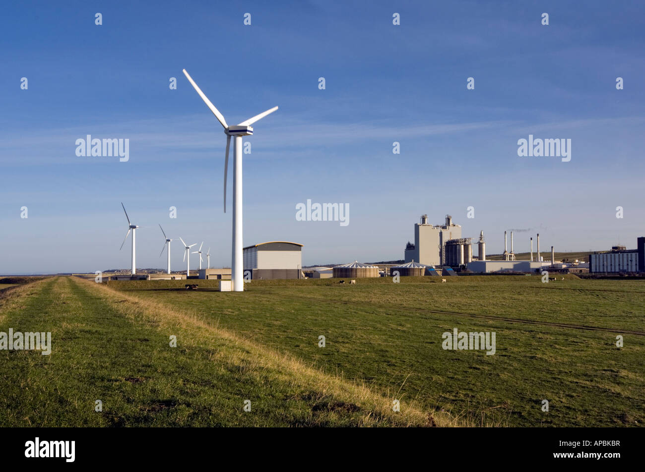 Wind power turbines producing electricity for part of Cumbria at ...