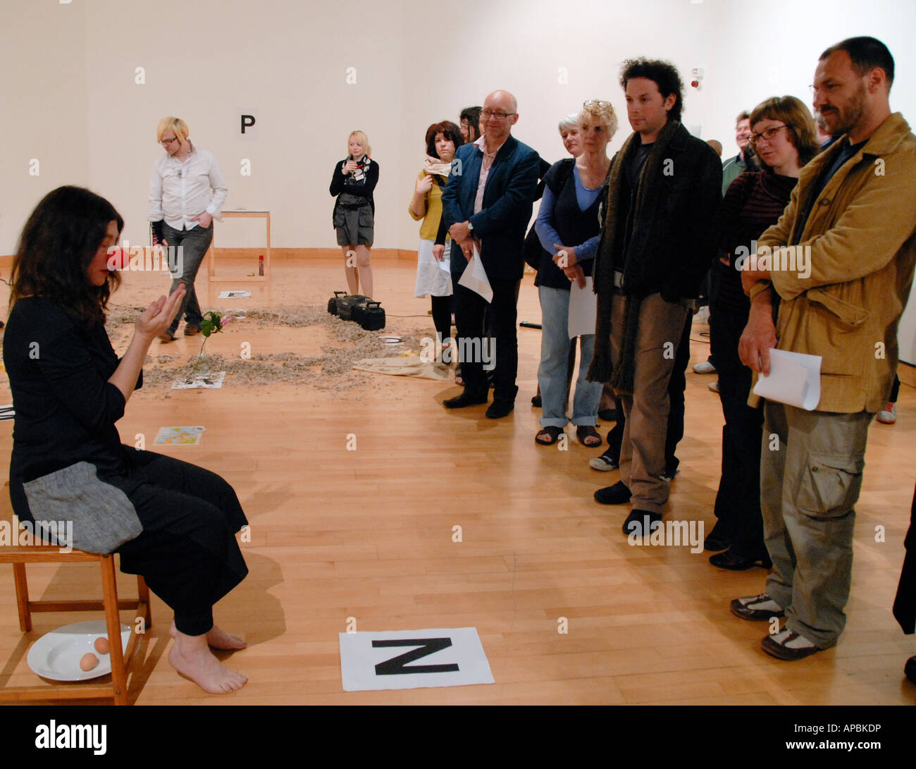 Performance artist Tamar Raban during a performance at Tullie House ...