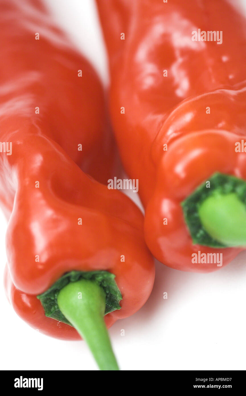 Pepper Capsicum Red Ramiro Capsicum Peppers Stock Photo - Alamy