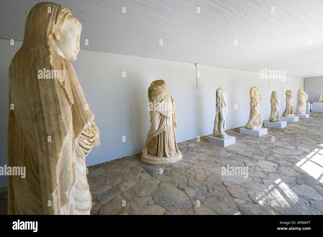 Statues, Ancient City of Gortys, Messara Plain, Crete, Greece Stock ...