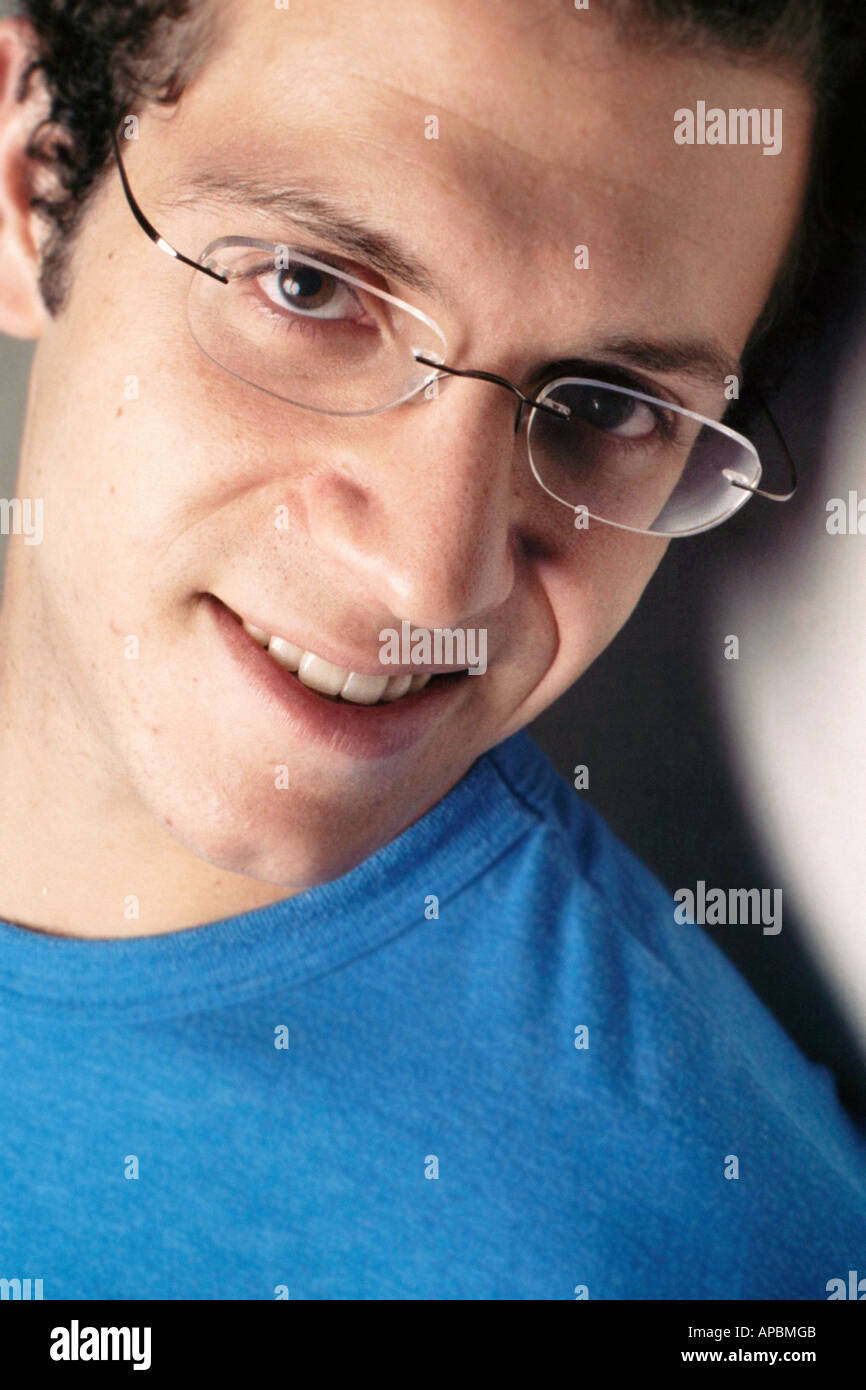 Tightly Cropped Closeup Portrait of a Smiling Man Looking into Lens He ...