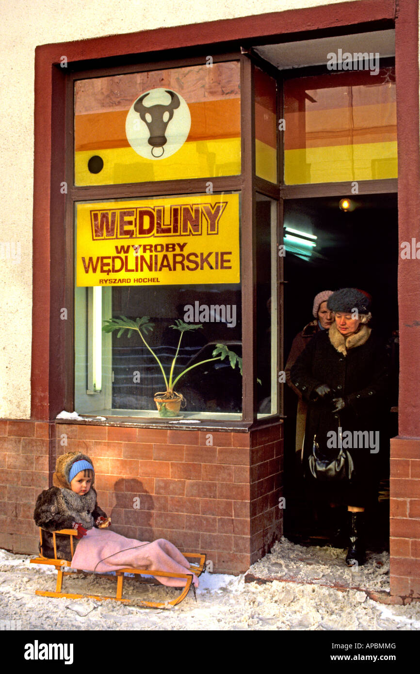 Poland Polish Butcher Meat cold winter Baby snow Stock Photo - Alamy