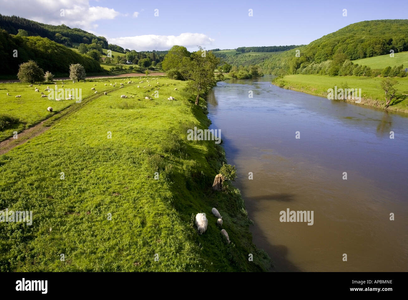 valley of the river wye border of england and wales Stock Photo - Alamy