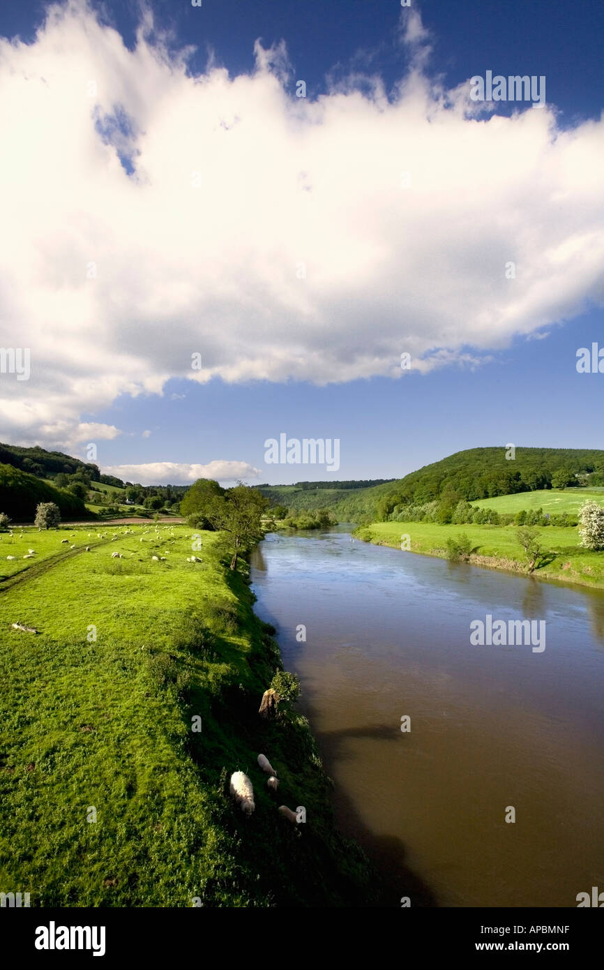 valley of the river wye border of england and wales Stock Photo - Alamy
