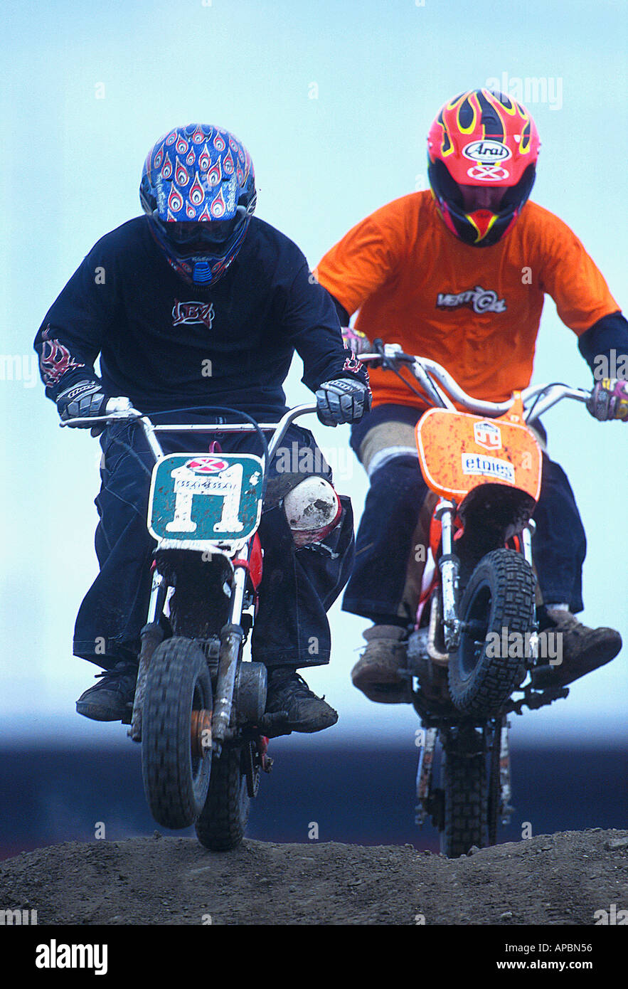 MINI MOTOCROSS ACTION Stock Photo - Alamy