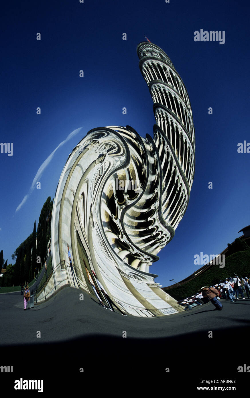Leaning Tower of Pisa, Pisa, Italy with a twist Stock Photo - Alamy