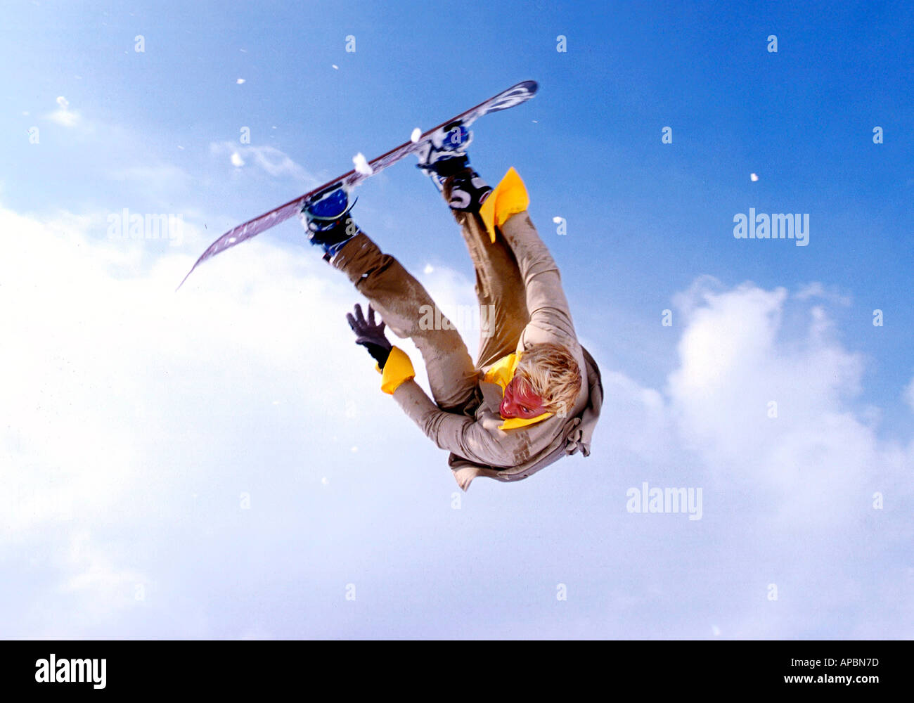 Extreme Suits feature snowboarding Stock Photo - Alamy
