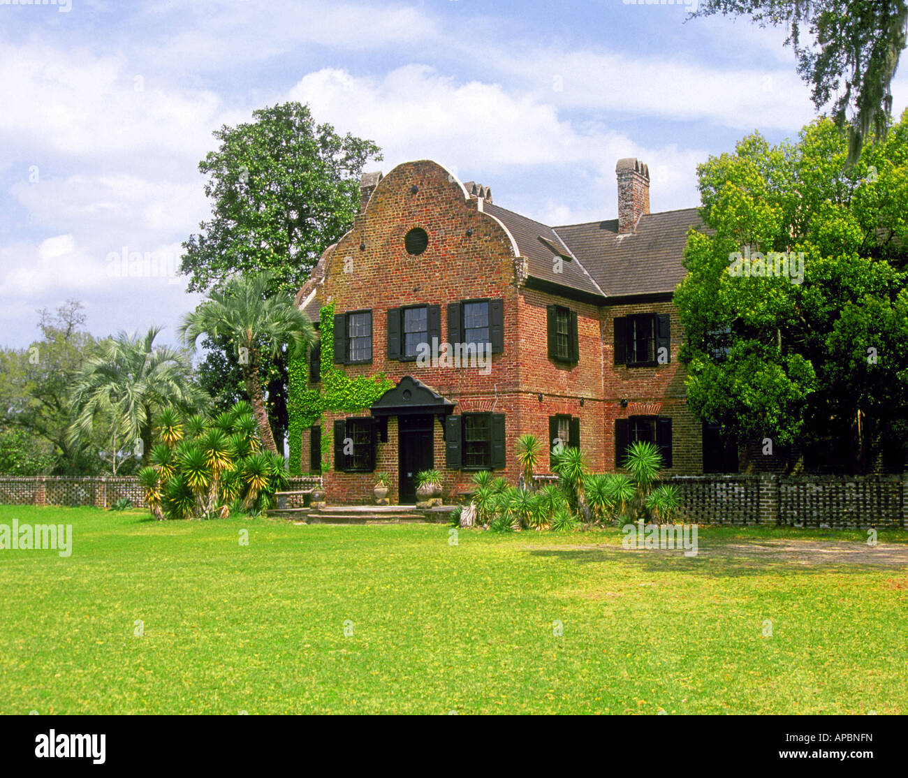 A view of the front of Middleton Place a large plantation in the ...