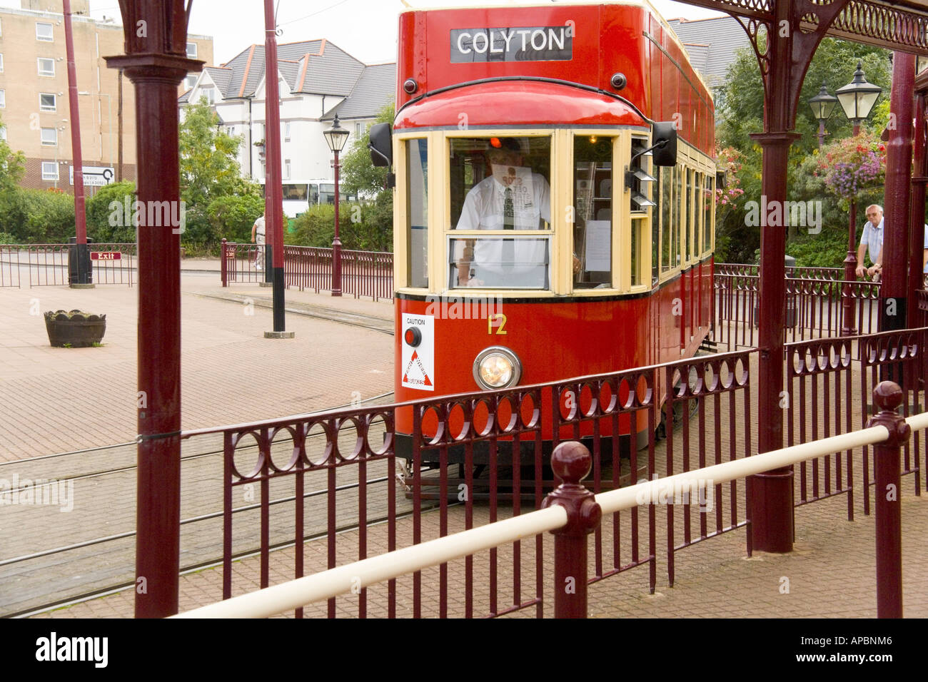 the seaton tramway devon Stock Photo - Alamy