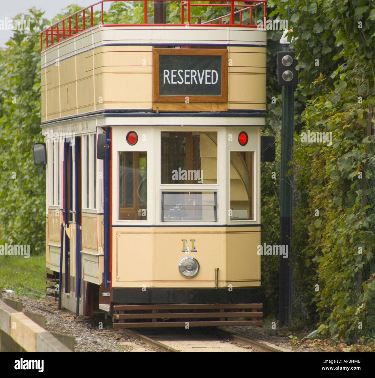 the seaton tramway devon Stock Photo - Alamy