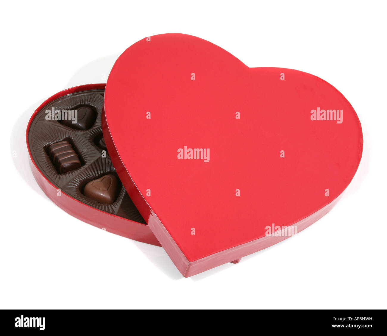 heart shaped box opened Stock Photo - Alamy