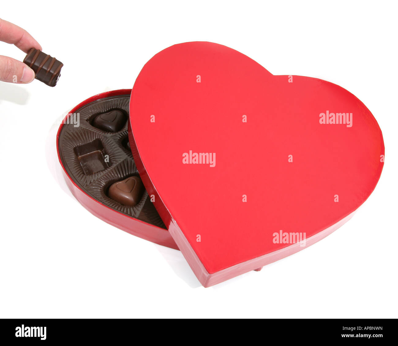heart shaped box with candy Stock Photo - Alamy