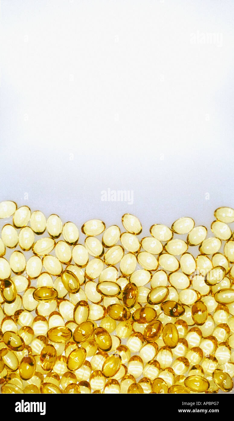 Still Life of Many Gel Caplets Copy Space Stock Photo - Alamy
