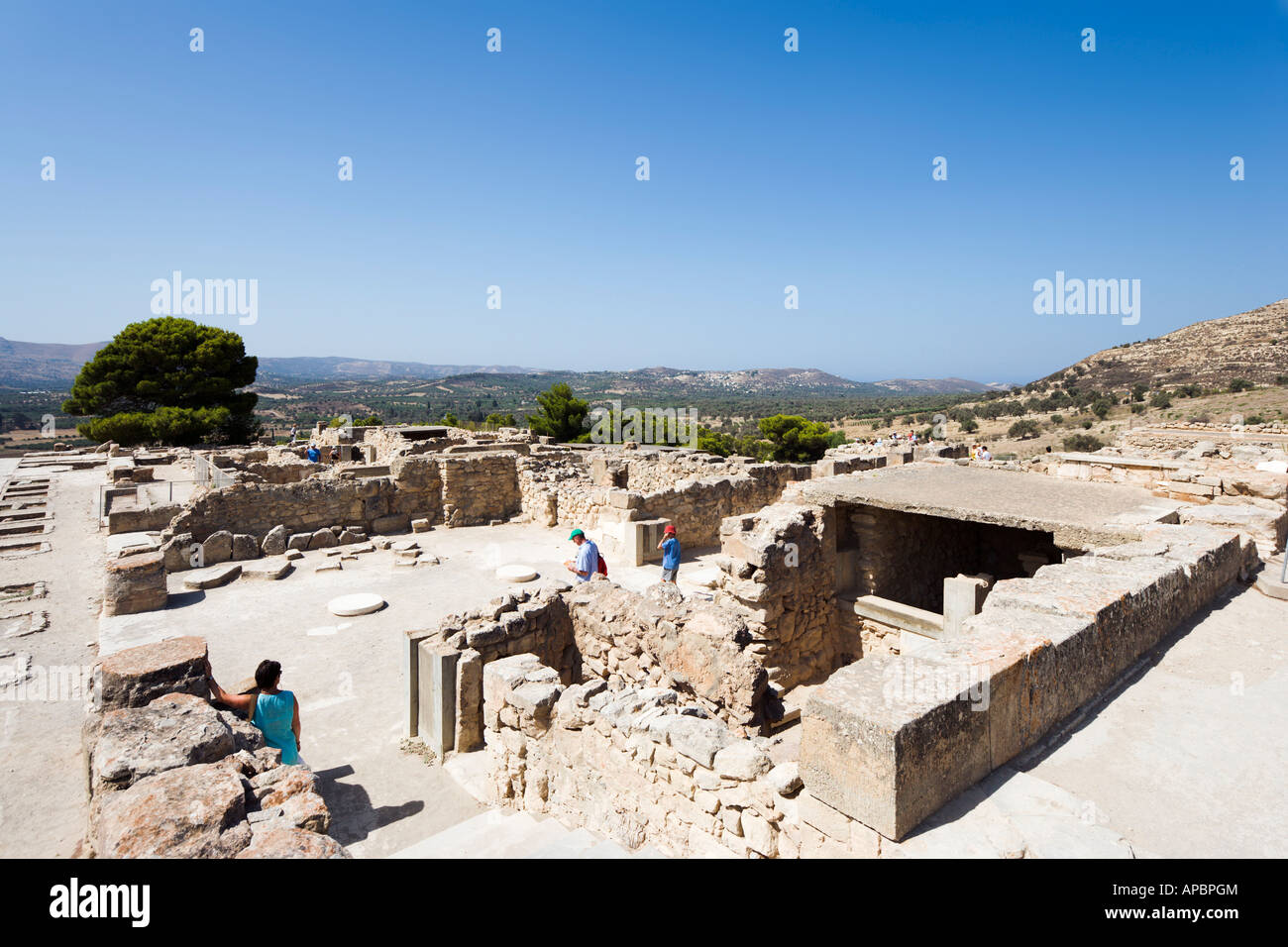 Minoan Palace of Festos, Messara Plain, Crete, Greece Stock Photo - Alamy