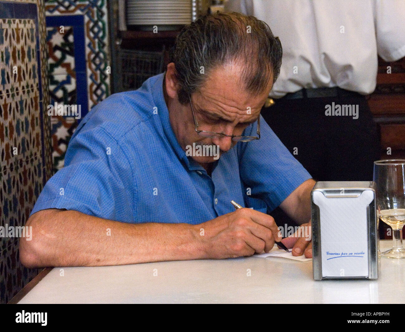 Spanish Man in Tapas Bar, Seville, Spain Stock Photo - Alamy