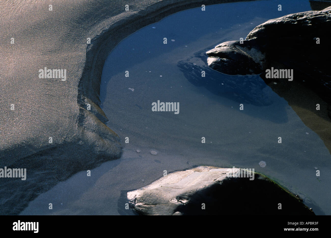 Pebbles and rocks on Traeth Llyfn Beach Pembrokeshire Wales UK Stock ...