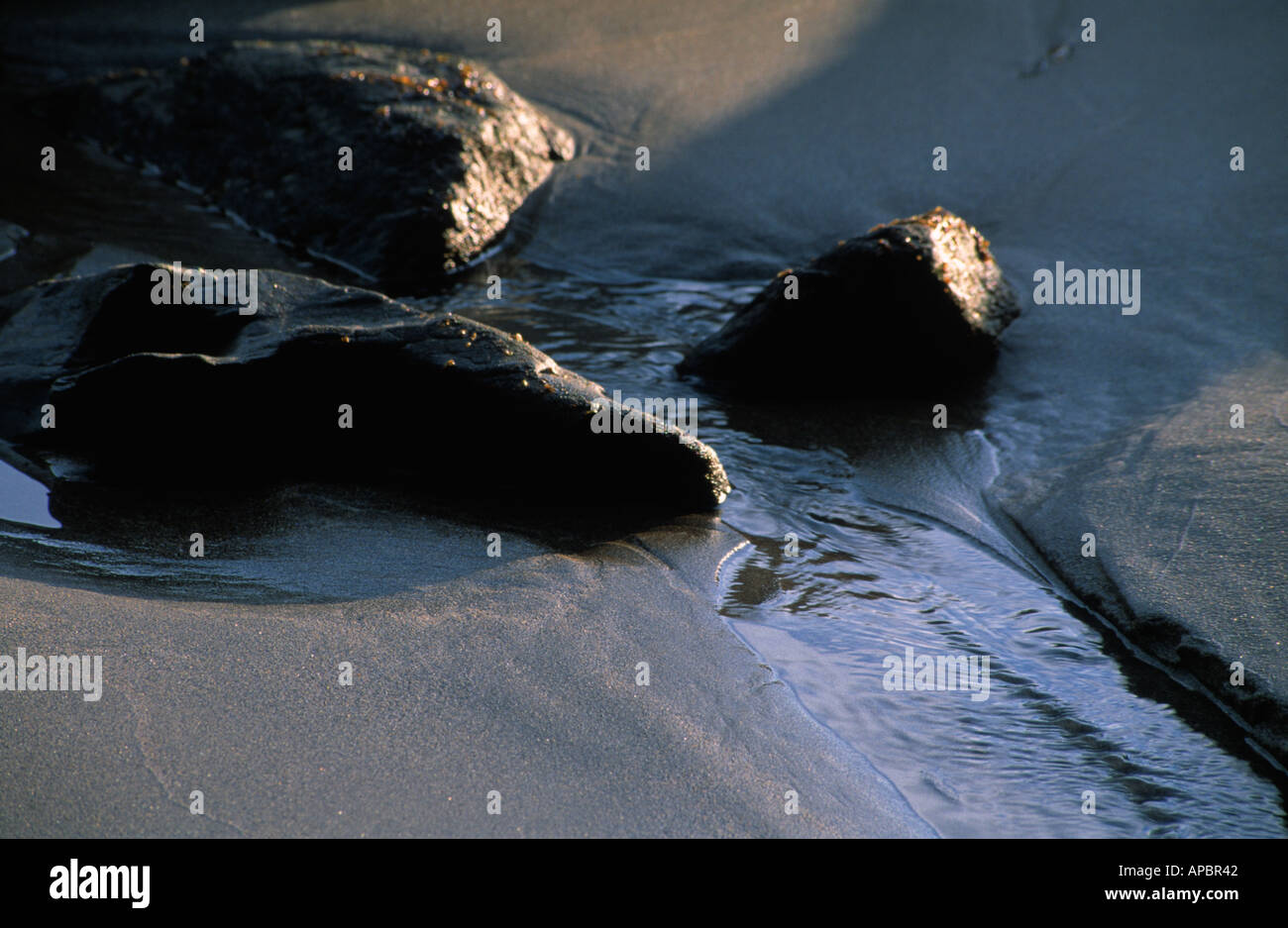 Pebbles and rocks on Traeth Llyfn Beach Pembrokeshire Wales UK Stock ...