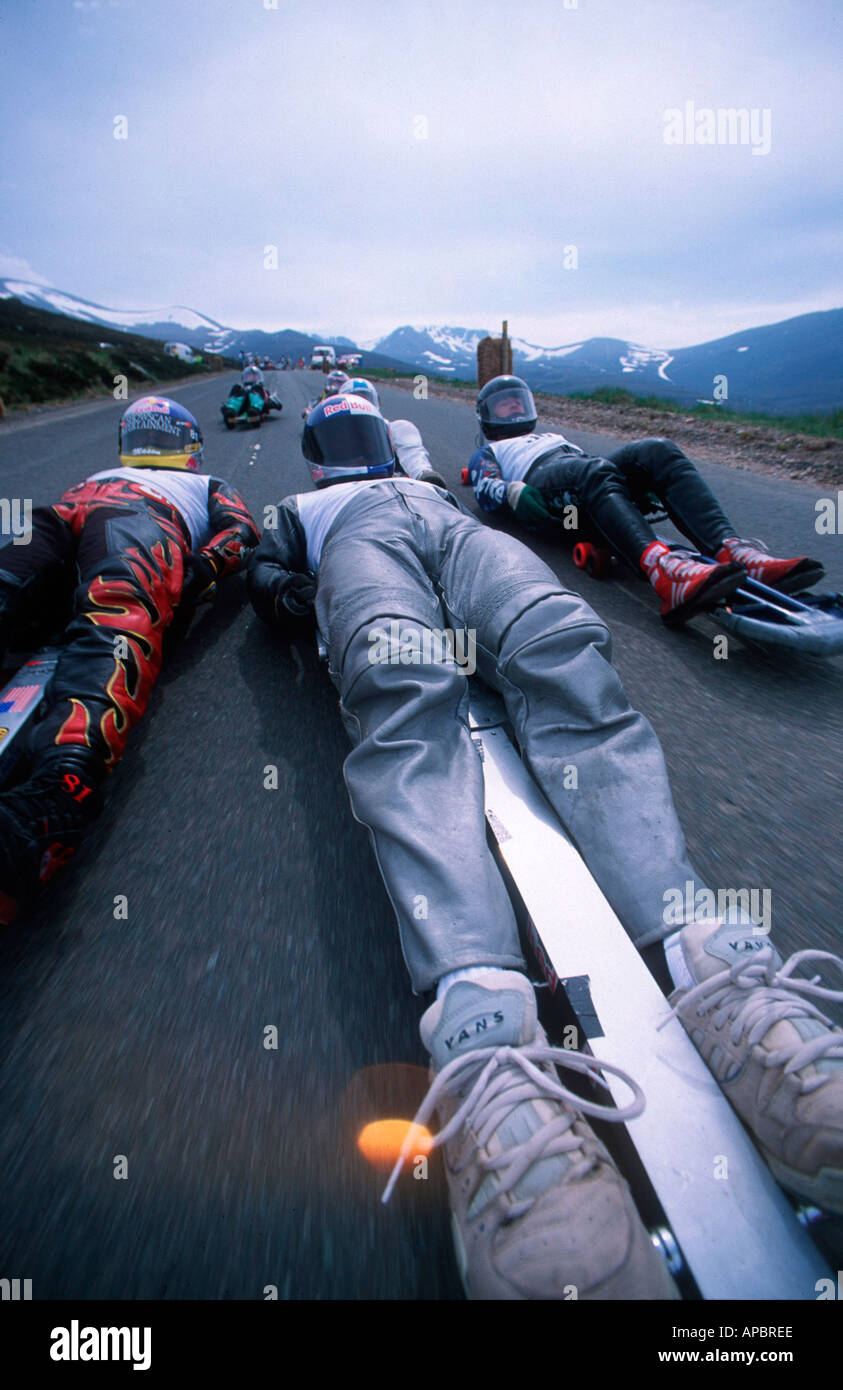 STREET LUGE ACTION Stock Photo - Alamy