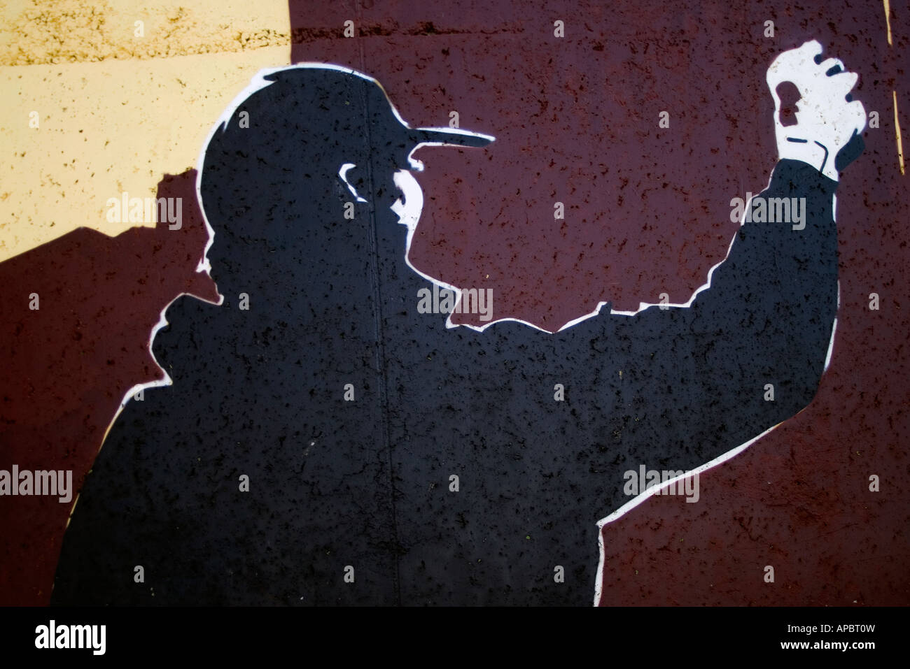 a graffiti man's street graffiti Stock Photo - Alamy