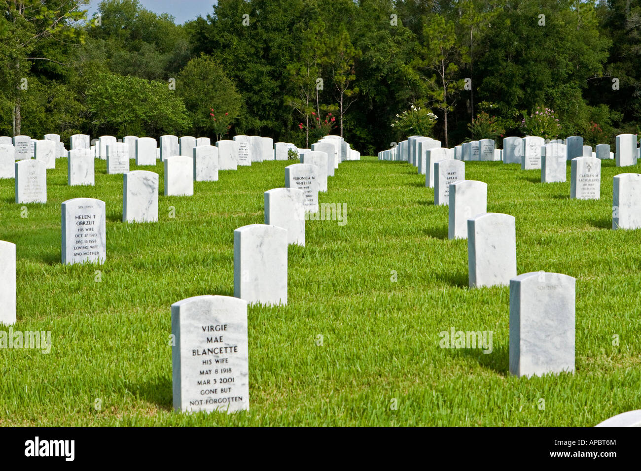 Memorials in Military Graveyard Stock Photo - Alamy