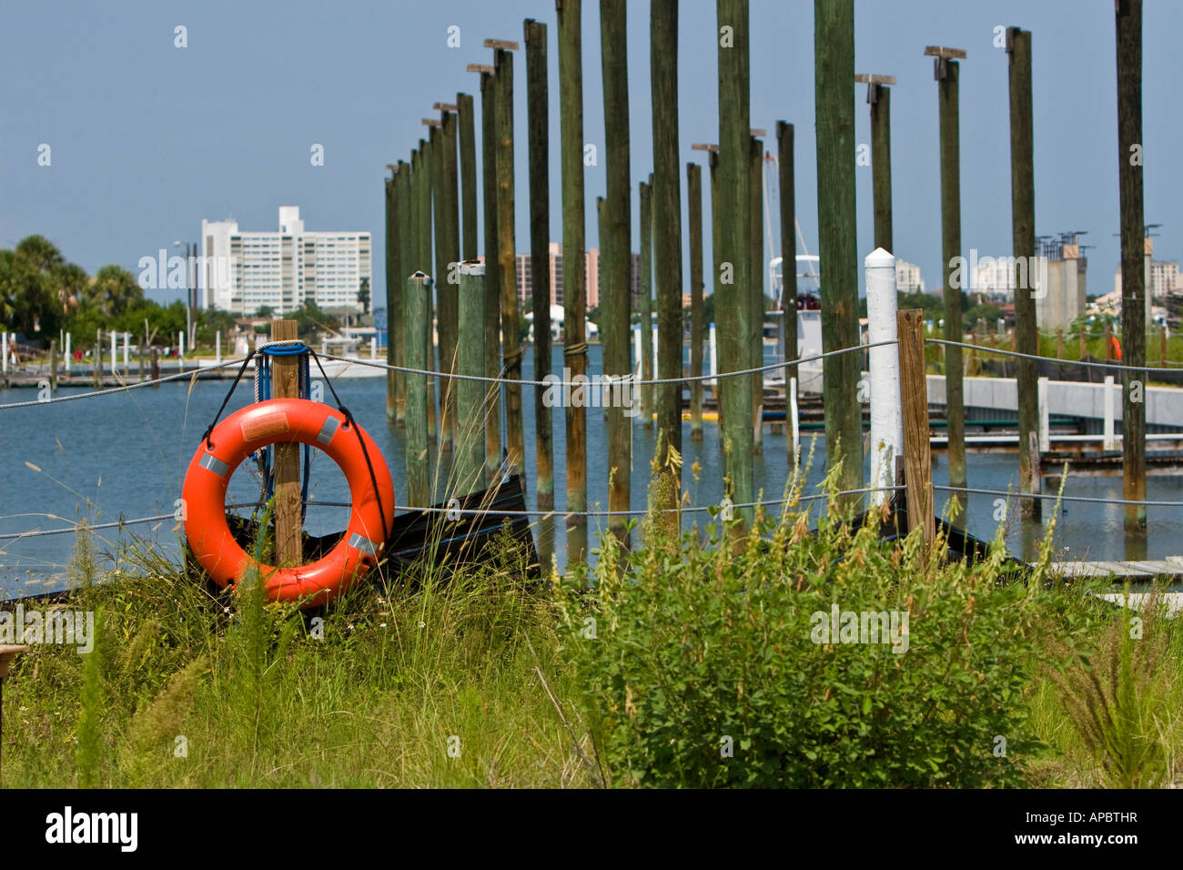 Life Preserver Dockside Stock Photo - Alamy