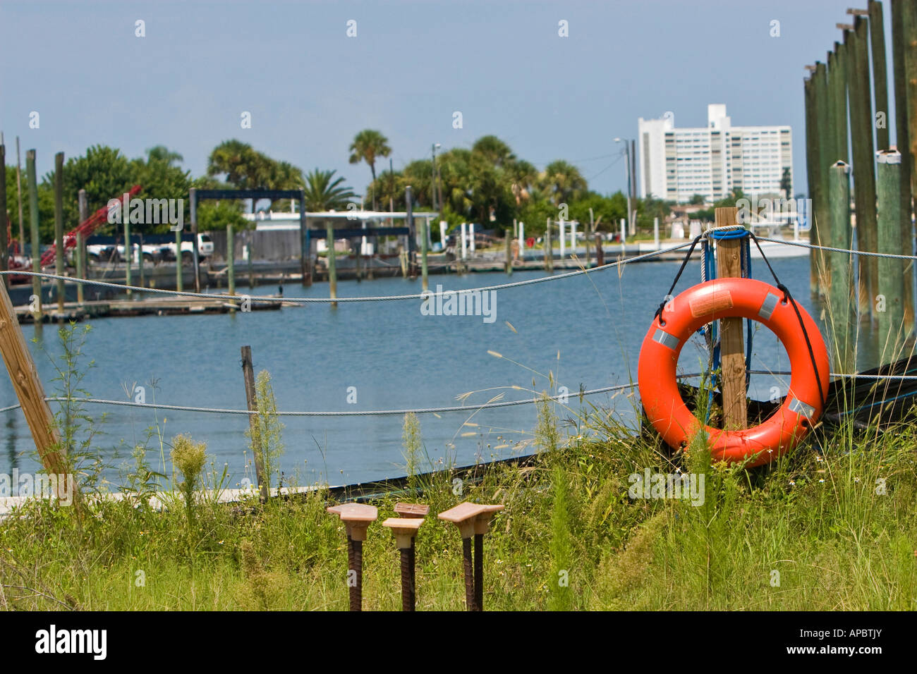 Life Preserver Dockside Stock Photo - Alamy